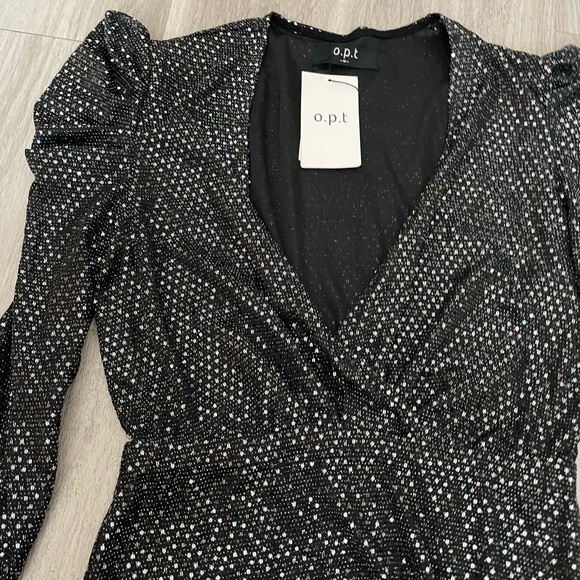 o.p.t | Dresses | Opt New Nwt One Pretty Time Sequin Ruffle Draped ...